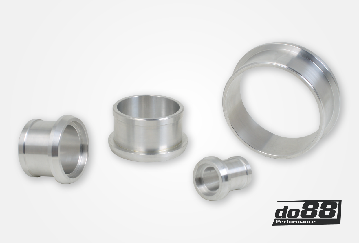 Pipe end with hose connection - 3mm wall thickness - Aluminium